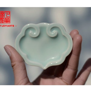 China Ruyi Porcelain Multifunctional Inkwell Inkstone With Brush Holder ...
