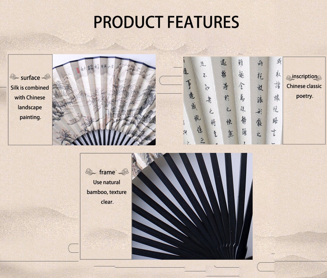 Handmade Chinese Traditional Culture Fan, Handheld Folding Fan,silk Fan ...