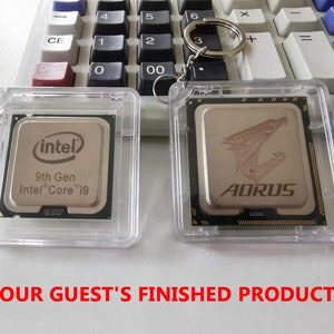 Personalised CPU Processor Keychain,personalized Keychain,engrave Name ...