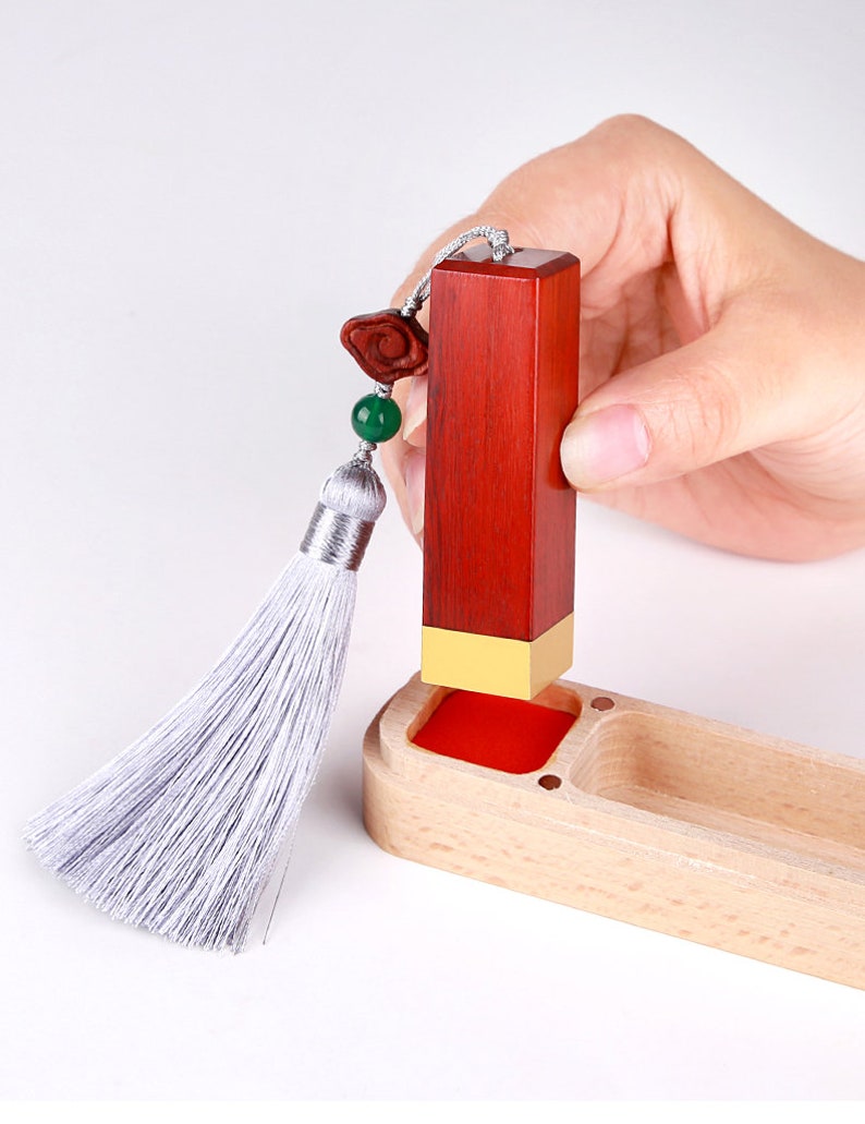 Chinese Wood and Brass Chop Seal Chinese Custom Seal Carving - Etsy