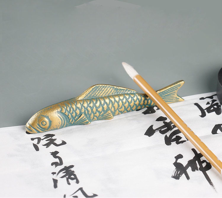 Chinese Calligraphy Paperweight， Iron Paperweight, Brush Paintig ...
