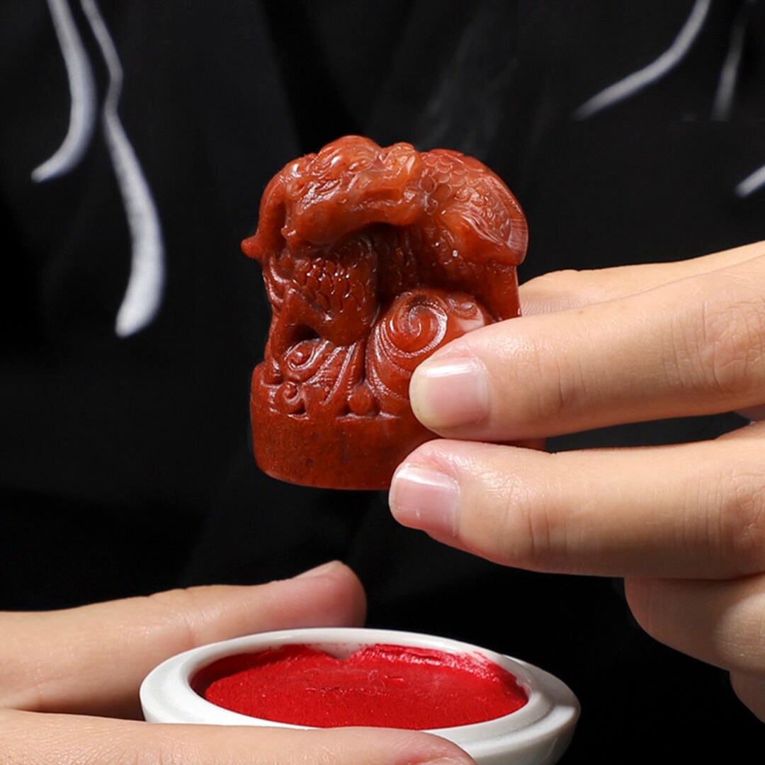 Custom Name Seal,chinese Kirin Stone Square Seal With Your Name Hand ...