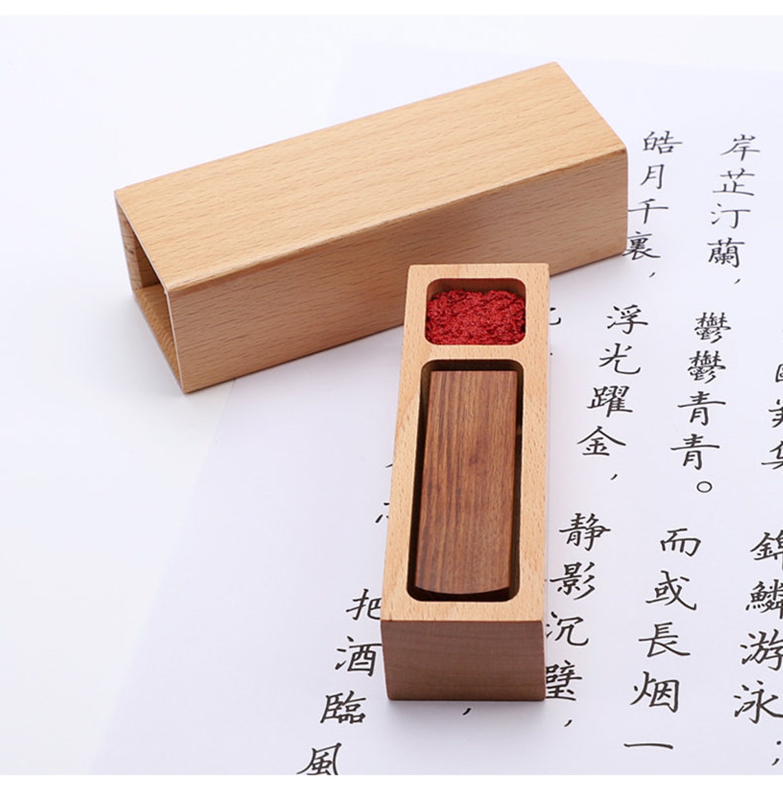Customized Portable Calligraphy Personal Name Gift Box, Seal Receiving ...