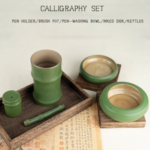 Chinese/japanese Calligraphy Brush Writing/painting Set With Pen Holder ...
