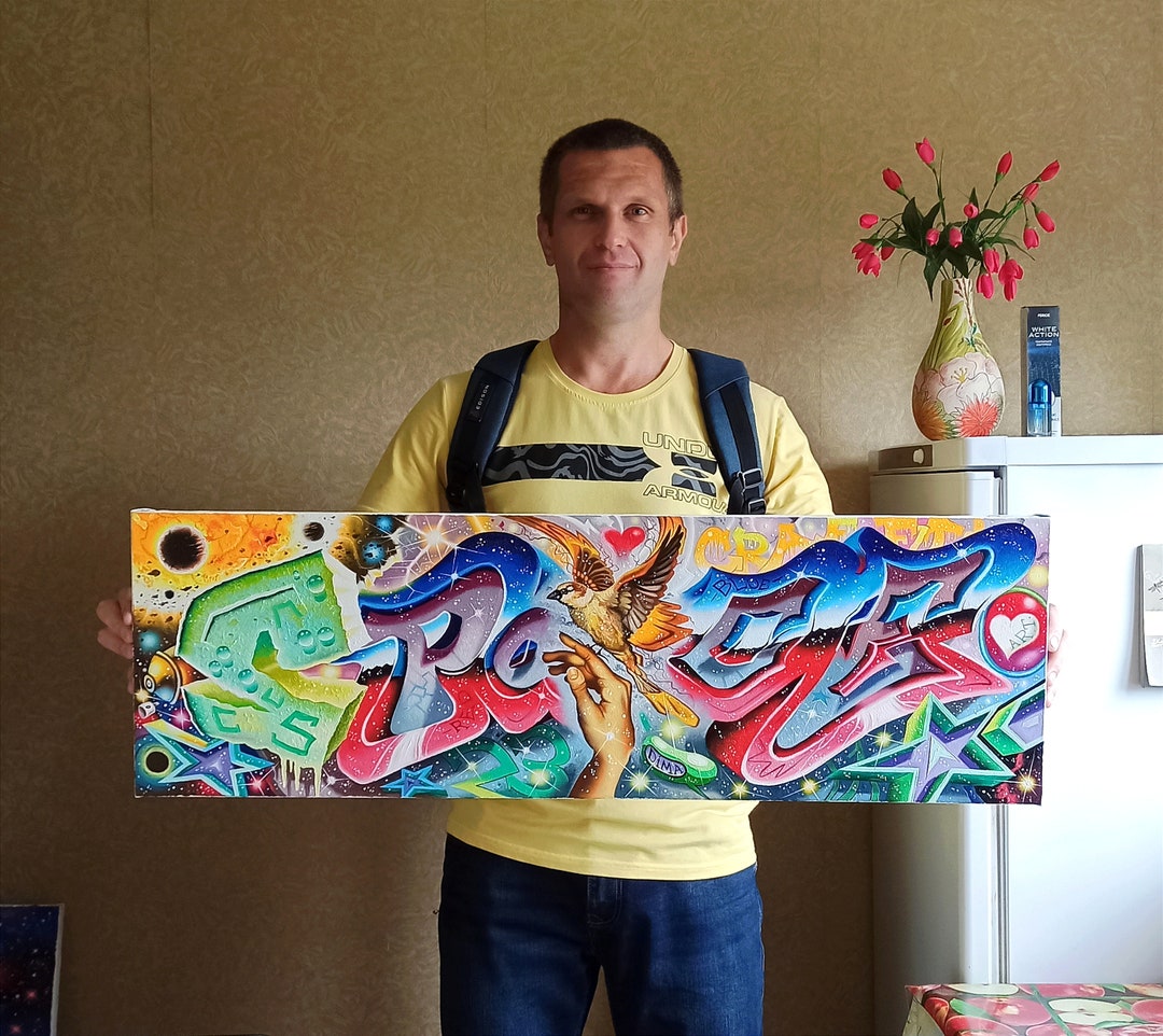 Graffiti Art, Oil Painting, Space Painting and Starry Graffiti, Fantasy Art, Fantasy Bird ...