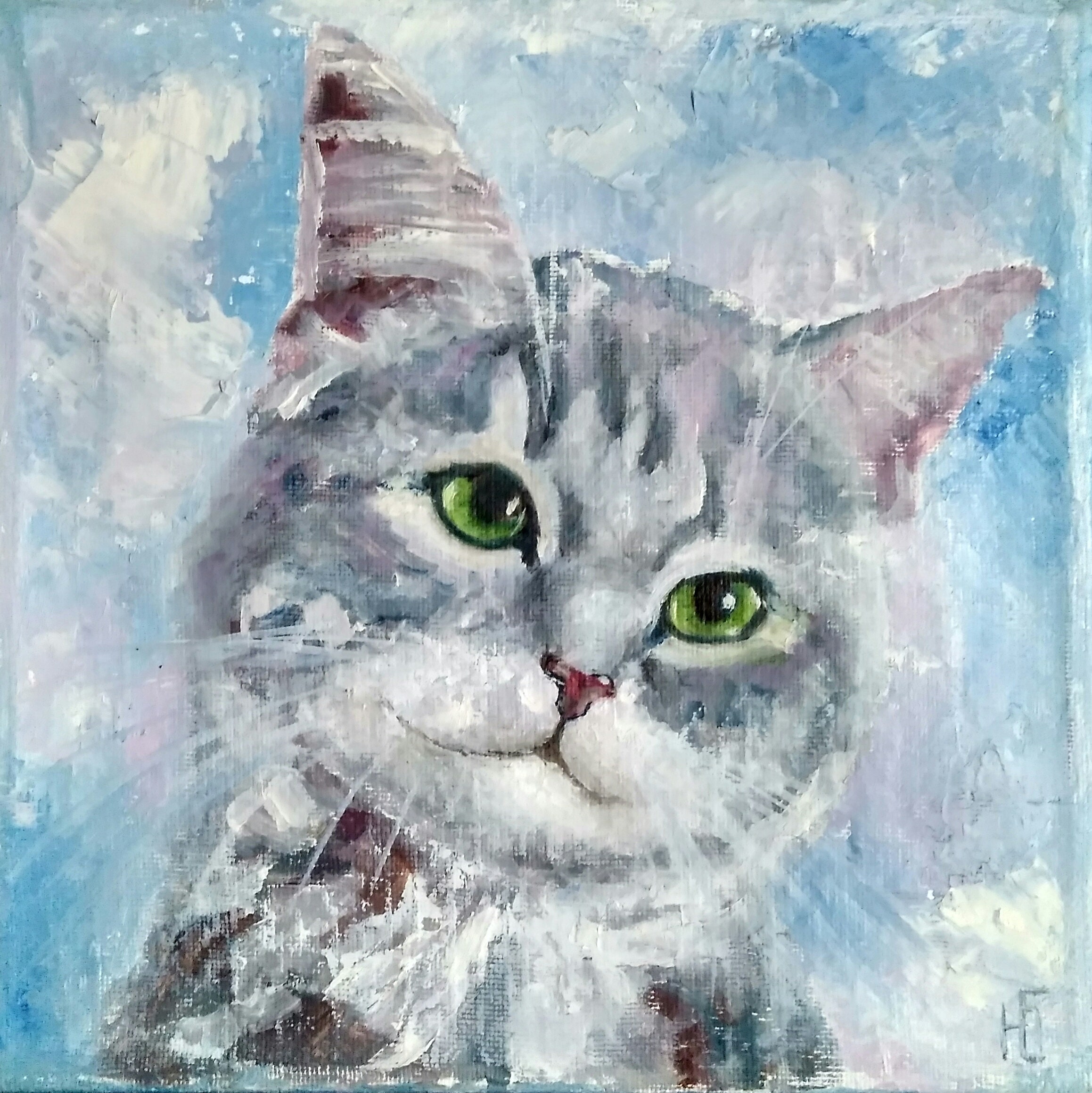 Cat Oil Painting Original Art Cat Artwork Pet Portrait Small Etsy Cat Oil Painting Original Art Cat Artwork Pet Portrait Small Etsy