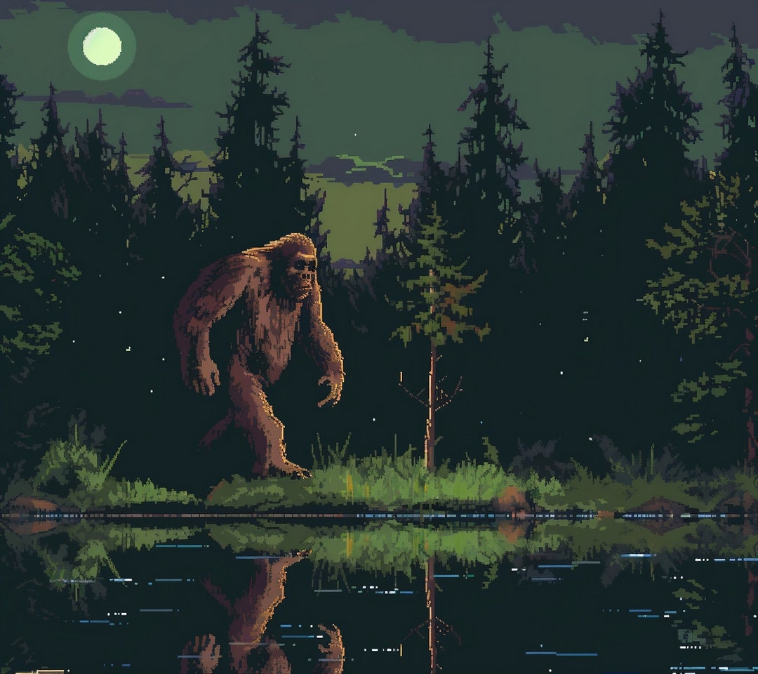 Pixel Art Bigfoot Mousepad - Etsy