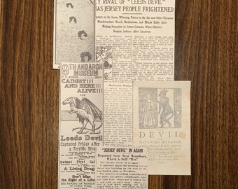 Paper Ephemera Jersey Devil Newspaper Clippings Set of 21 Cryptidcore ...