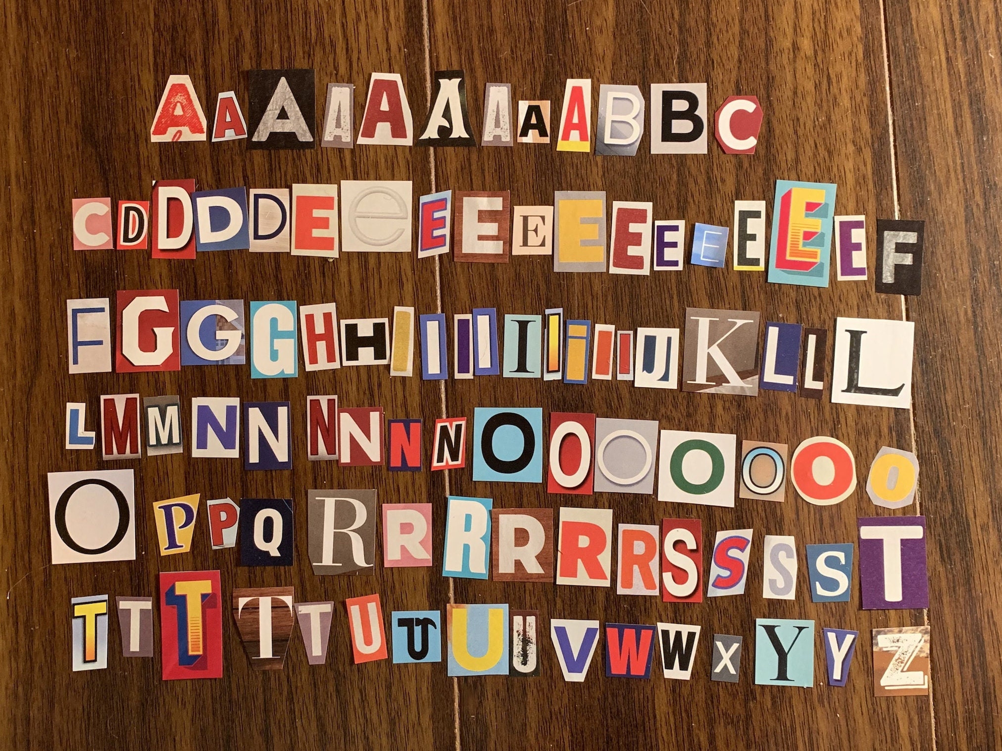 Magazine Letter Cutouts 110 Piece Assorted Paper Clippings - Etsy