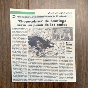 Chupacabra Cryptid Newspaper Articles Set Cryptidcore Aesthetic ...