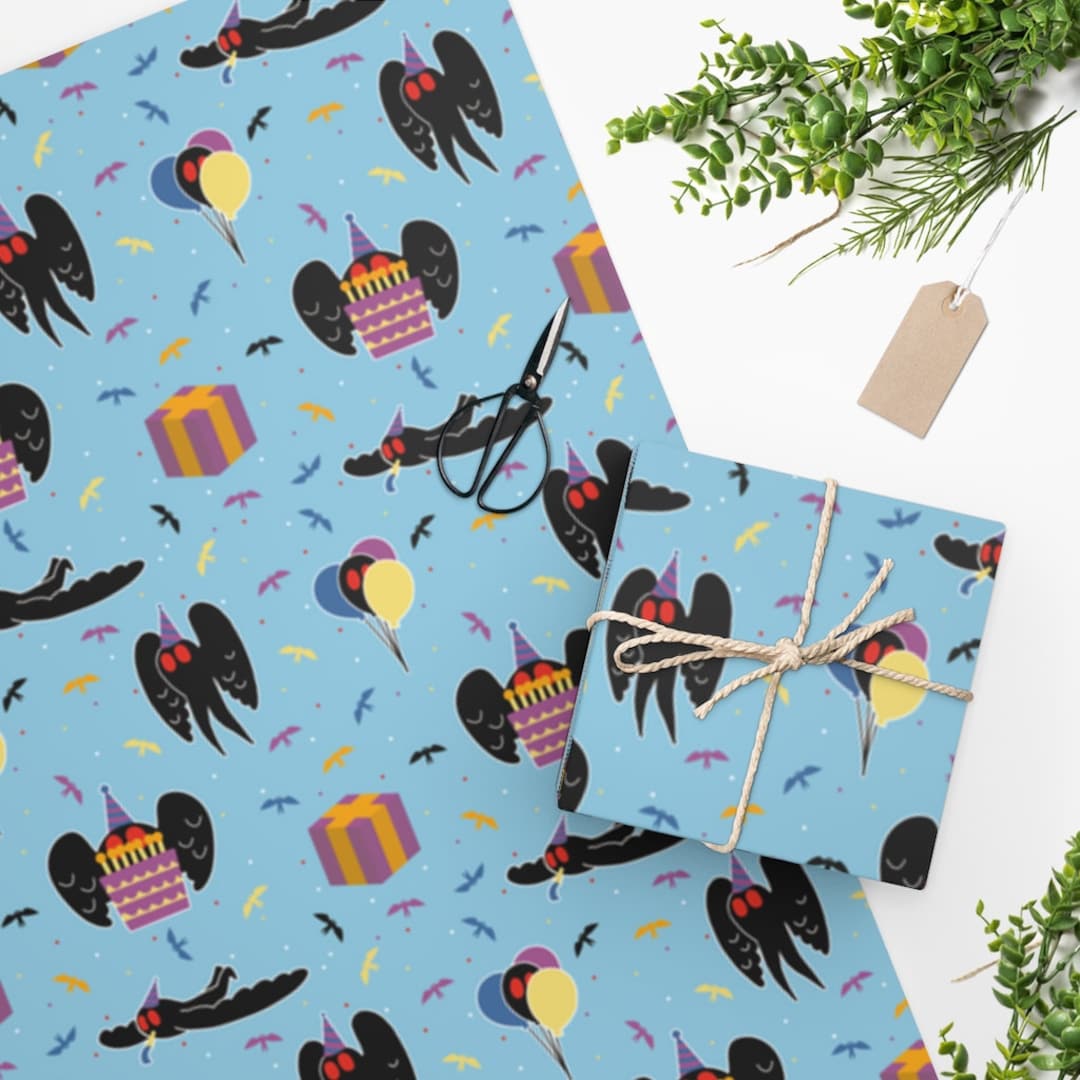 Mothman Wrapping Paper birthday Themed - Etsy