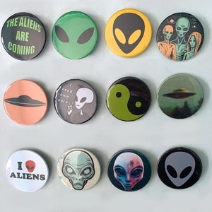 Alien Button Pins - Etsy