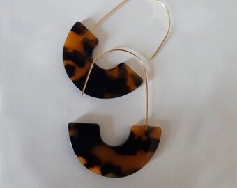 Tortoise Shell Earrings - Etsy