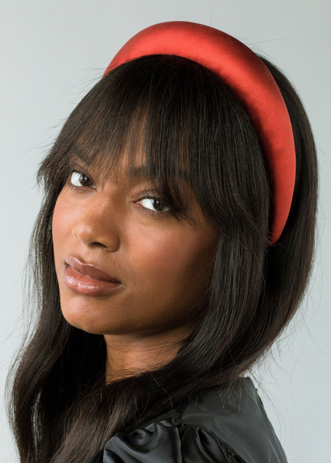 White Headband Bridal Headband Wedding Satin Padded Head - Etsy