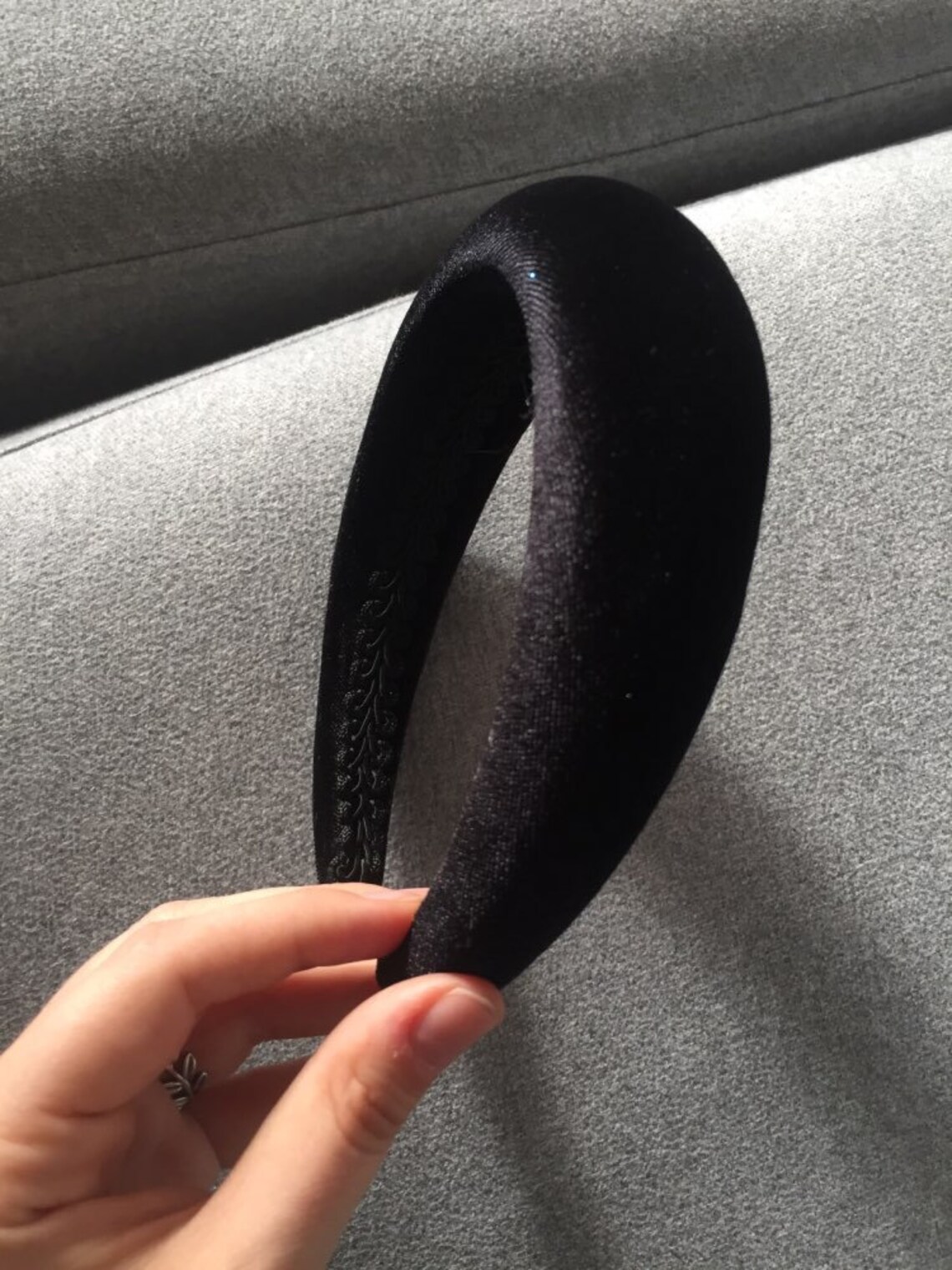 Hair Band Velvet Plush Headband Vintage Padded Velvet Black - Etsy