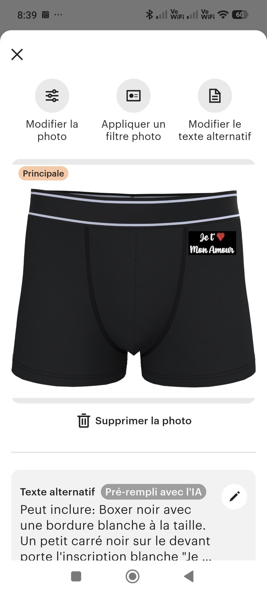 Men's Embroidered Personalized Boxer Shorts (1 Embroidered Message ...