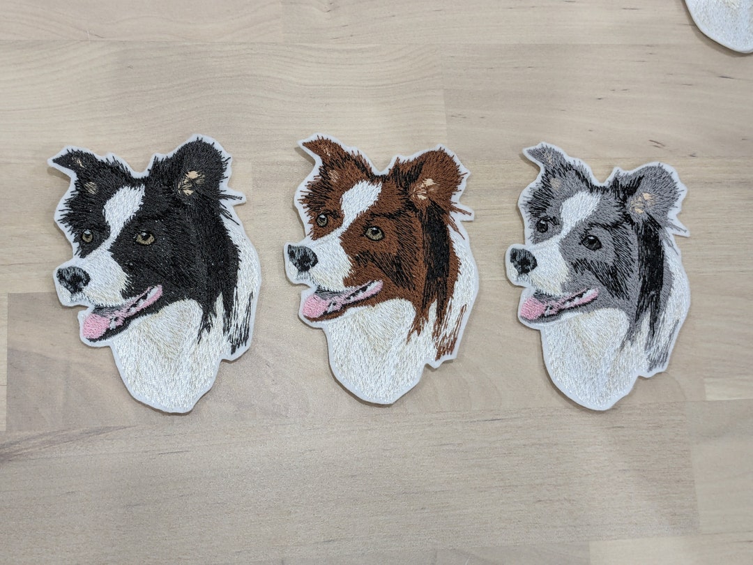 Realistic Border Collie Embroidered Patch Iron-on Patch - Etsy