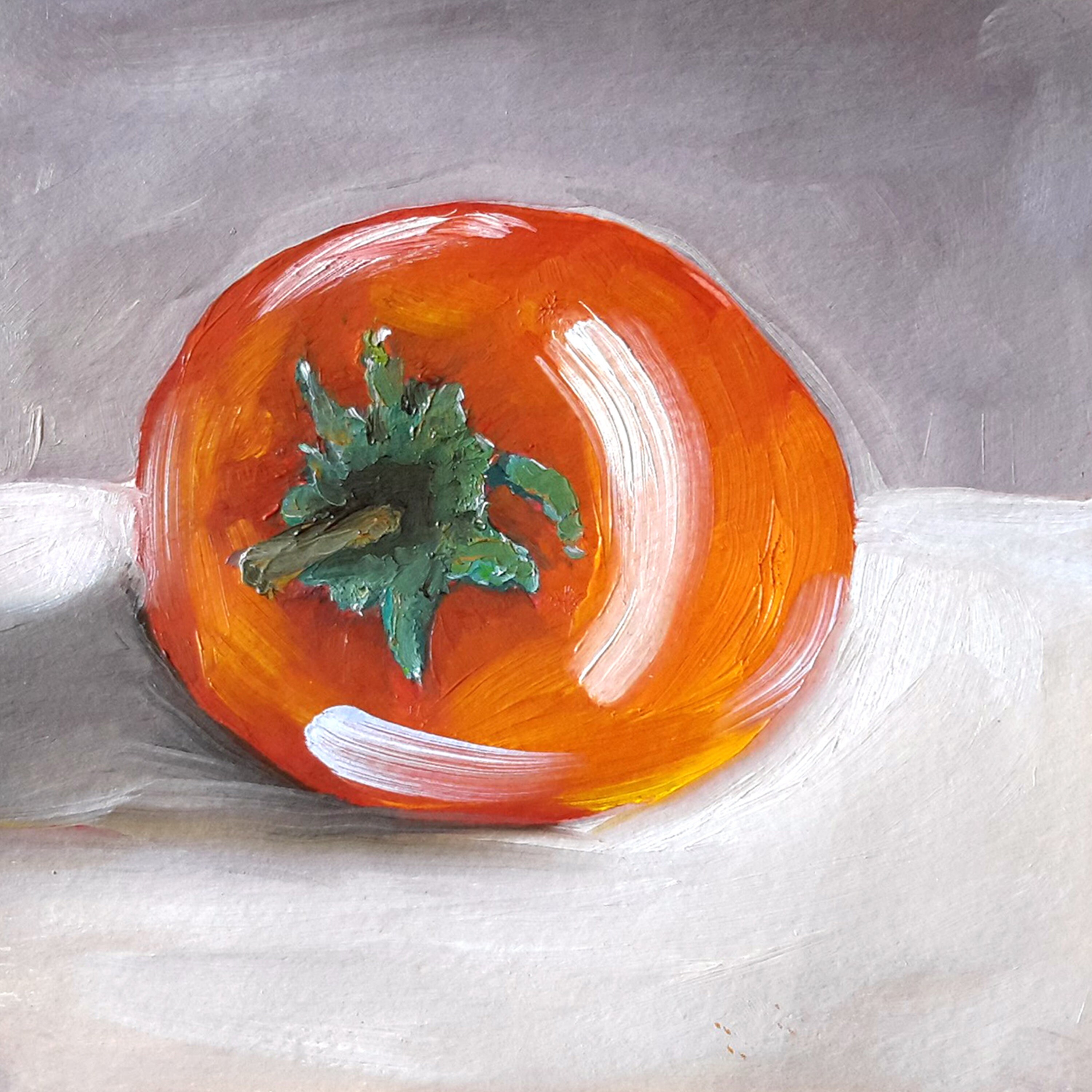 Drawing & Illustration Pastel Persimmon Original Oil Pastel Painting ...