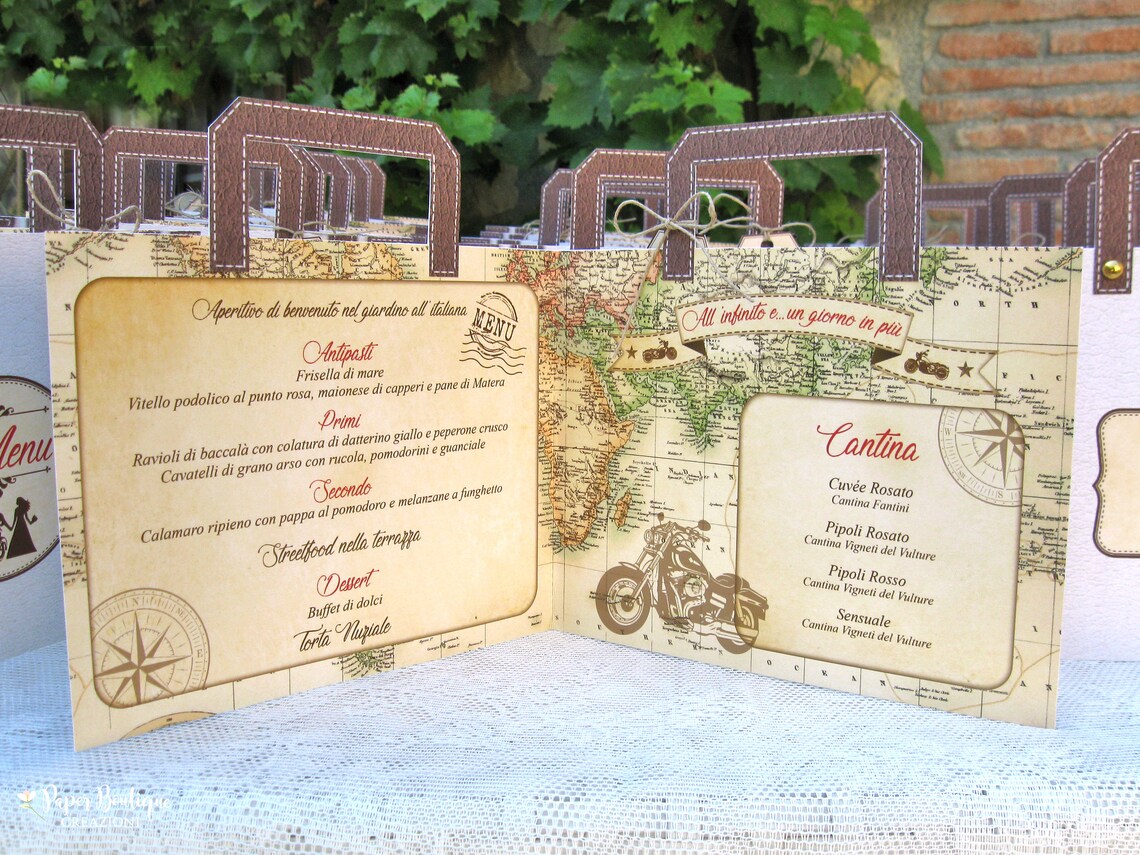 Menu Matrimonio, Matrimonio Viaggio, Menu Personalizzato, Valigia ...