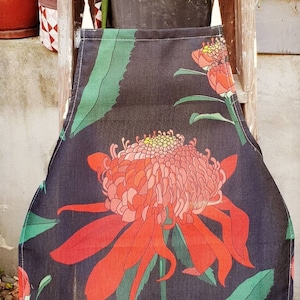 Australiana Apron Collection- Linen -australian Native Flowers ...