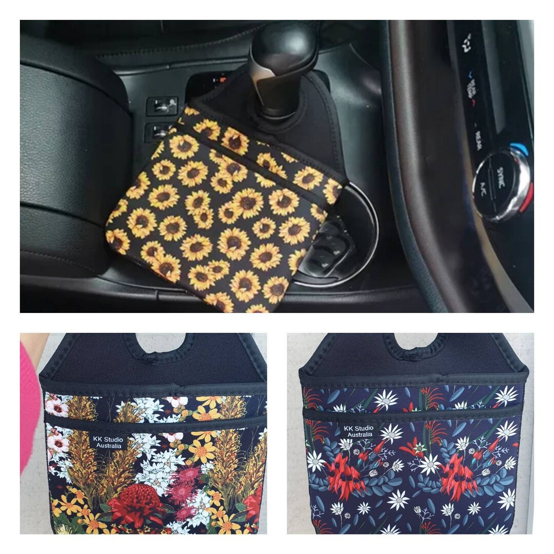 Neoprene Eco-friendly Car Tidy Bag Auto Litter Trash Bin Pouch keeper ...