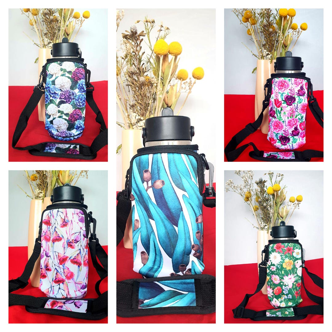 New- XL- Size- Botanical- Water Bottle Carry Bags With a Phone Pocket ...