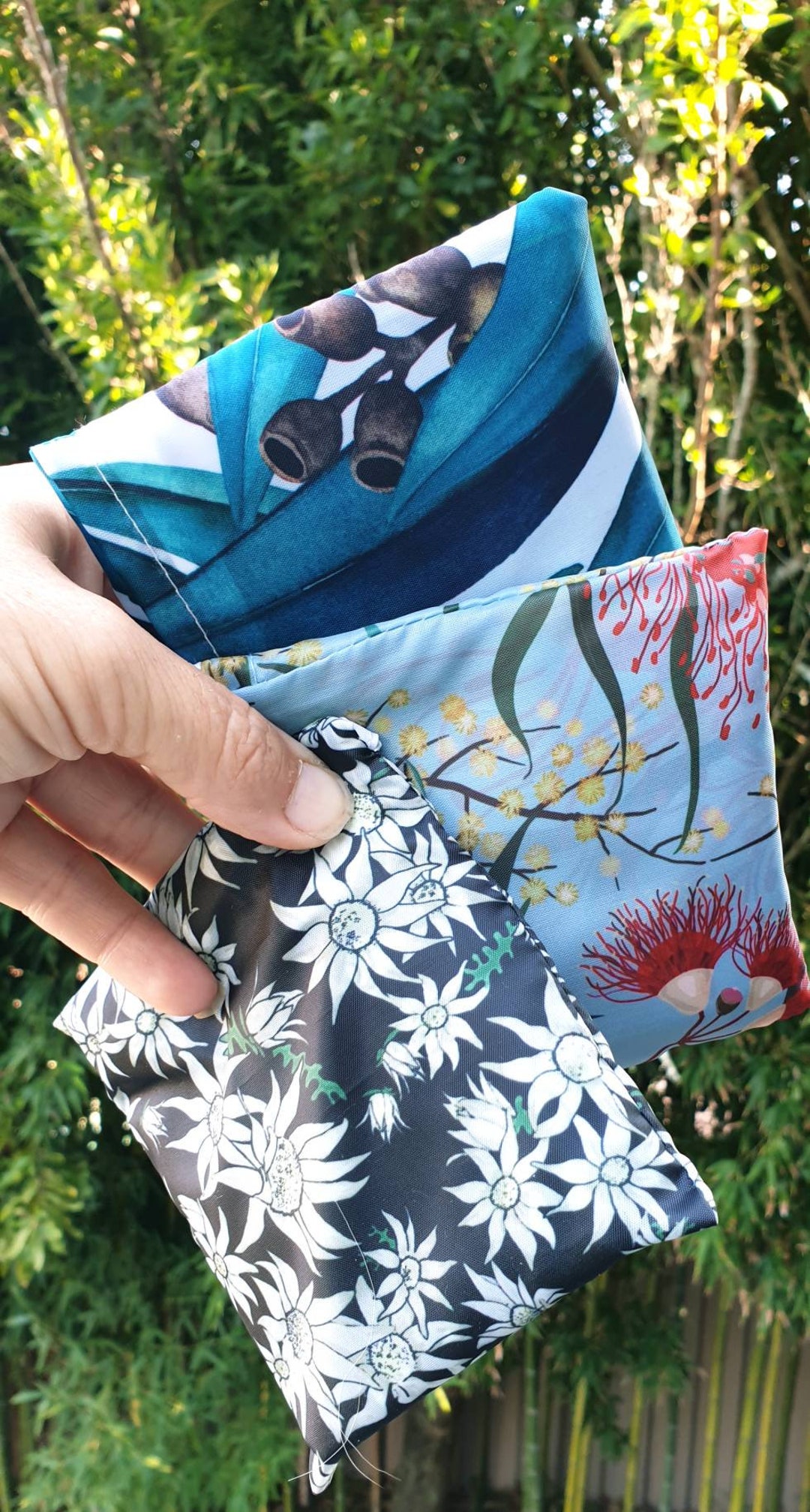 Reusable- Eco Shopping Totes- Foldable- Australian Native Flora- Made ...