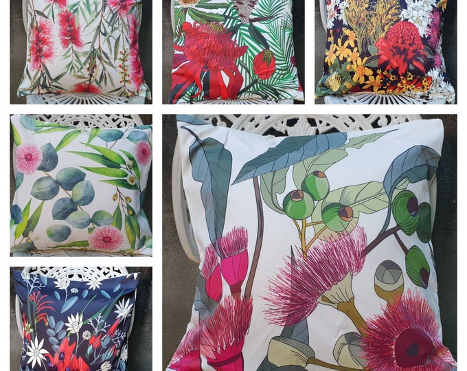 Outdoor Cushion Covers- Australian Flora- Handmade- Home- Garden Decor ...