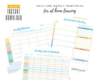 Student Planner Printable Kids Daily Schedule Weekly Planner | Etsy