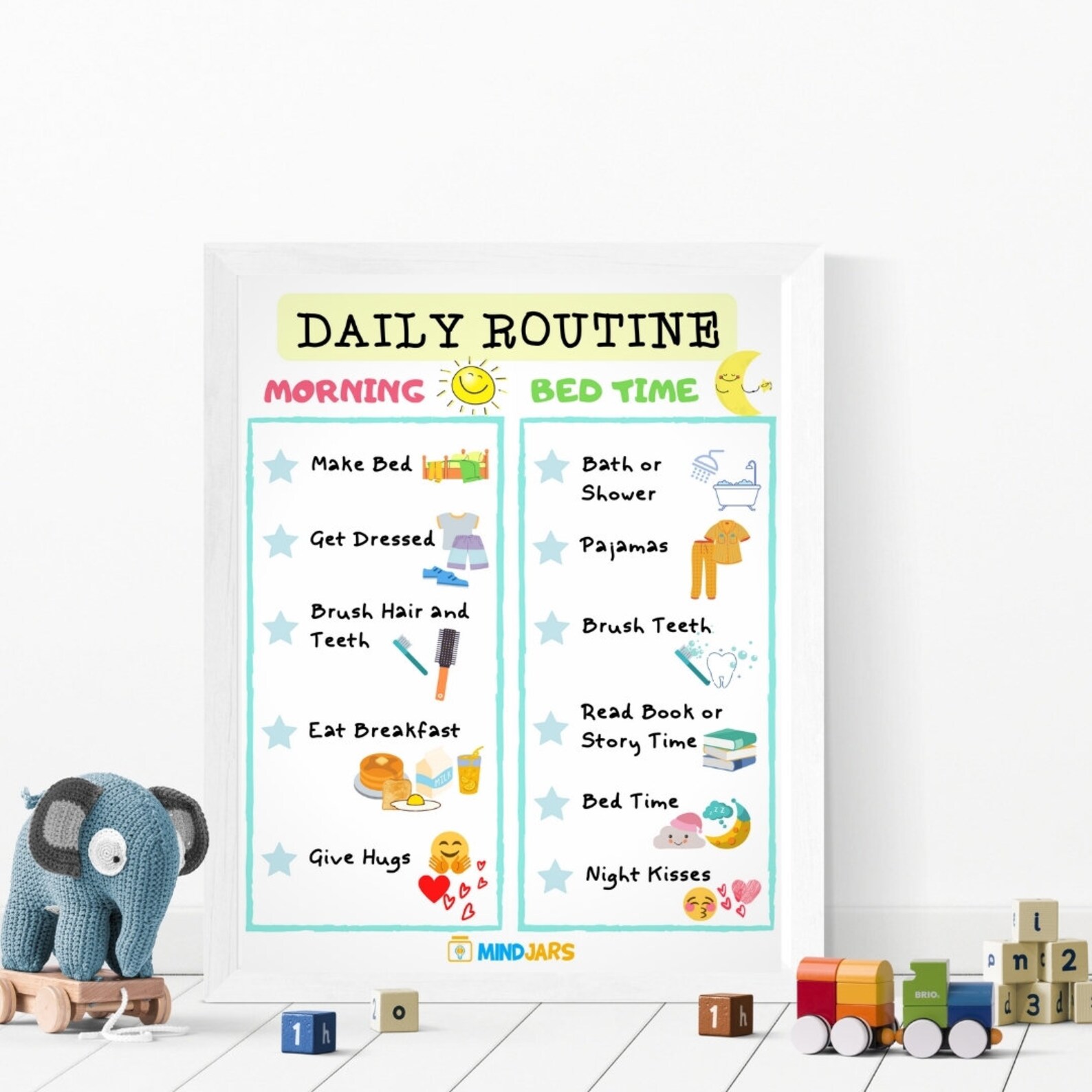 Morning and Bedtime Daily Routine (PDF) - Printable Morning and Bedtime ...