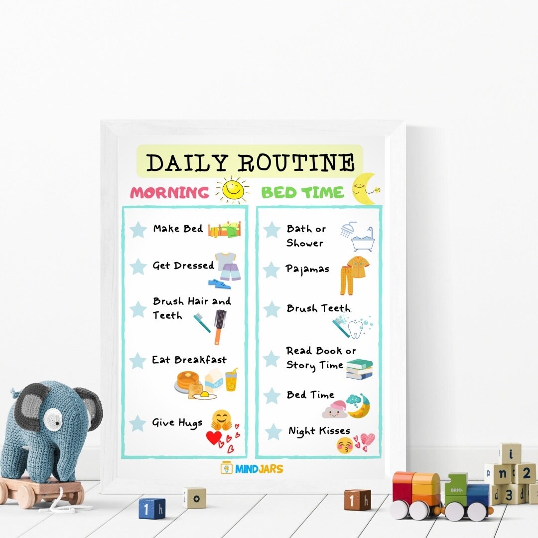 Morning and Bedtime Daily Routine (PDF) - Printable Morning and Bedtime ...