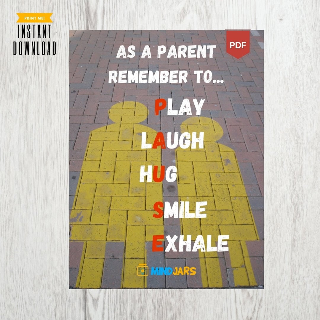 Parents PAUSE Poster (PDF) - Printable Mindfulness Poster for Parents ...