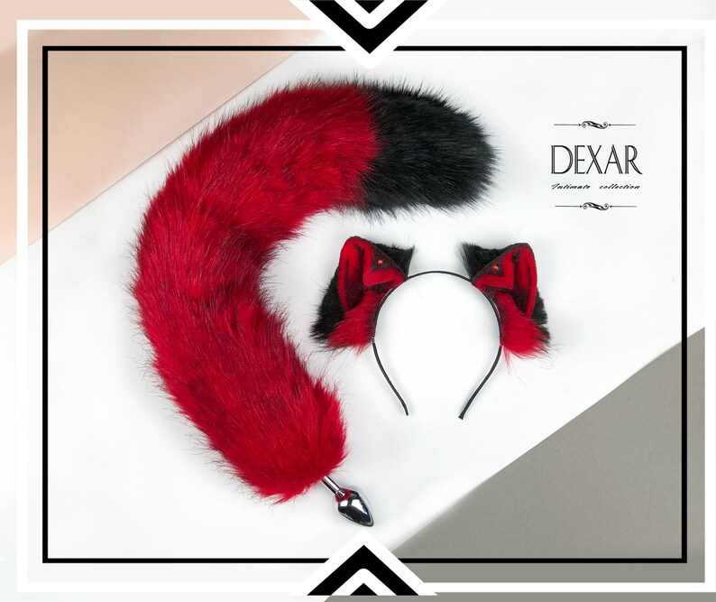 Red Fox Tail Plugsex Toysanal Butt Plugfox Ears Cosplay Etsy