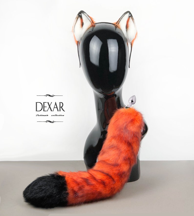 Faux Fur Red Fox Tail Plug Sex Toys Anal Butt Plug Fox Ears Etsy