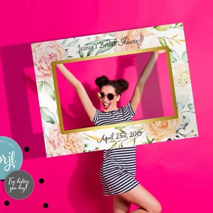 PHOTO PROP FRAME Custom Frames Photobooth Props Trendy Designs Stylish Personalised Floral Printed Engagement Party Photo Booth Etsy UK