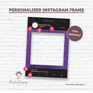 Personalised Selfie Frame Custom Instagram Birthday Wedding | Etsy