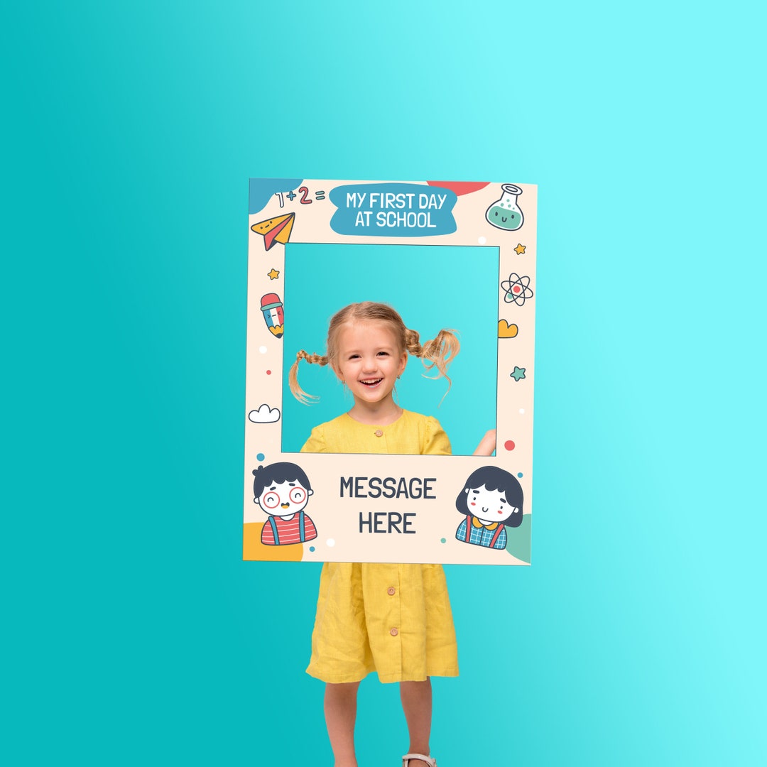 Personalized Back to School Photo Booth Frame: Social Media Selfie Prop ...