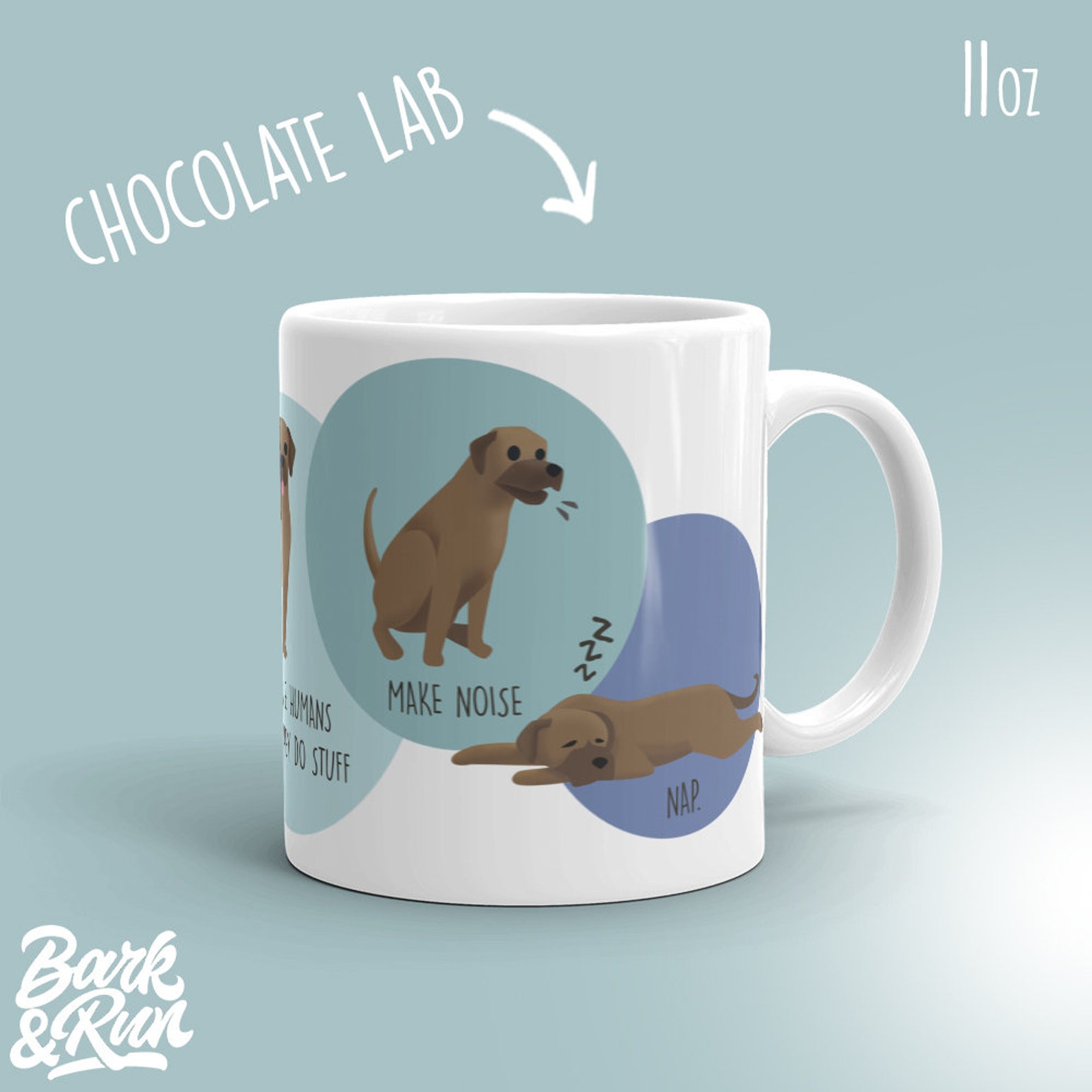 Labrador Retriever Mug: Chocolate Lab's Daily To-do List | Etsy