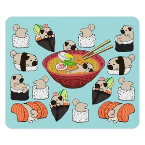 PUG MOUSE Padpug Sushi Original Design by Bark&run Pug - Etsy