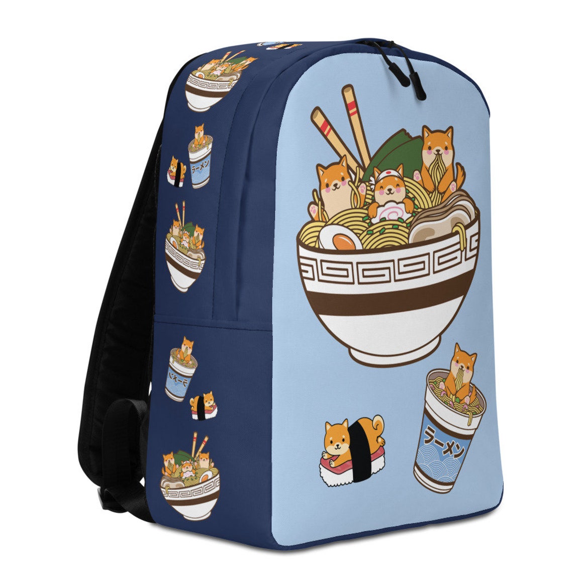 SHIBA INU BACKPACK: Cool Design of Shiba Inu Ramen and Sushi. - Etsy