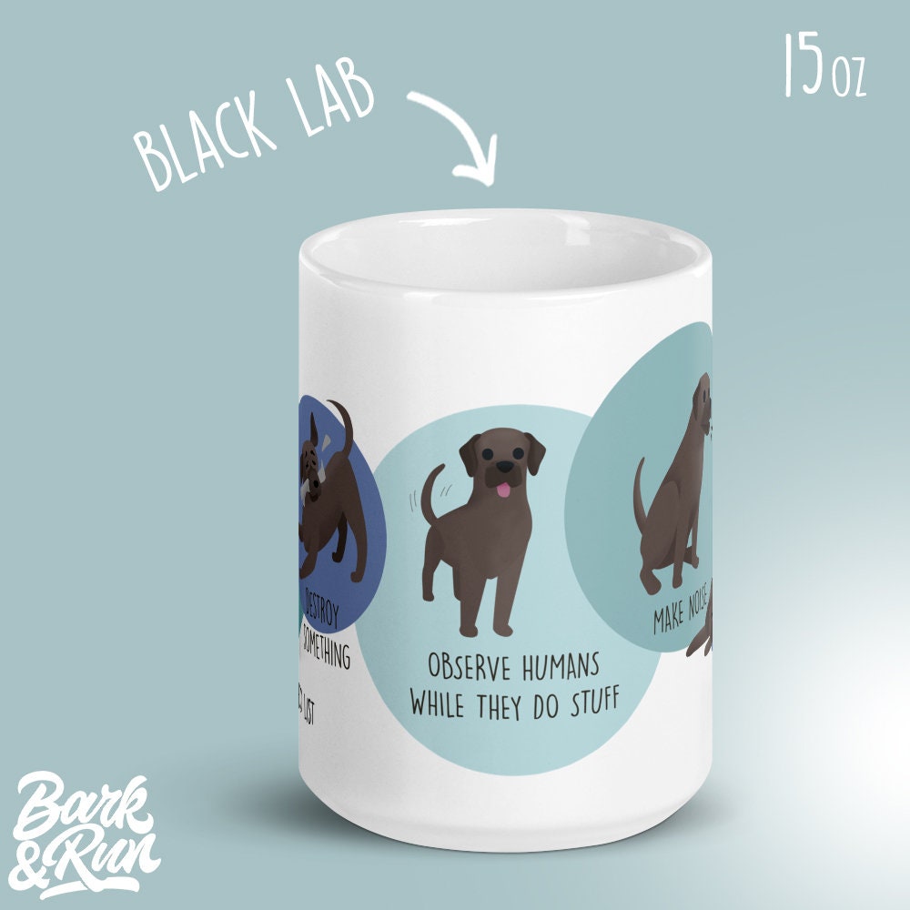 Labrador Retriever Mug: Chocolate Lab's Daily To-do List | Etsy