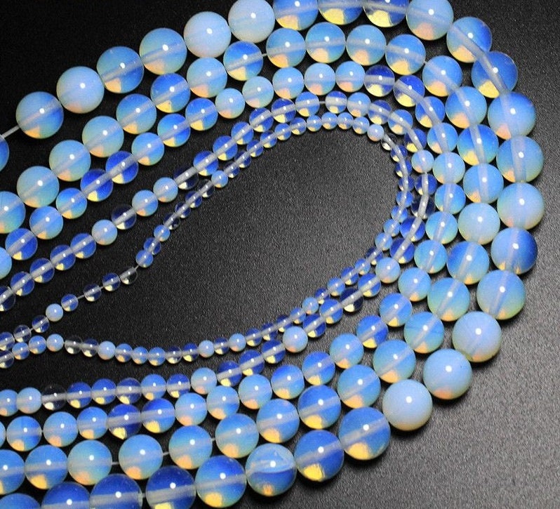 Round Opal Natural Stone Beads 4mm 6mm 8mm 10mm 12mm 15 Inches - Etsy