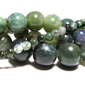 Moss Grass Agate, High Quality Round Beads 6mm 8mm 10mm 12mm Full 15 ...