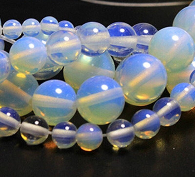Round Opal Natural Stone Beads 4mm 6mm 8mm 10mm 12mm 15 Inches - Etsy