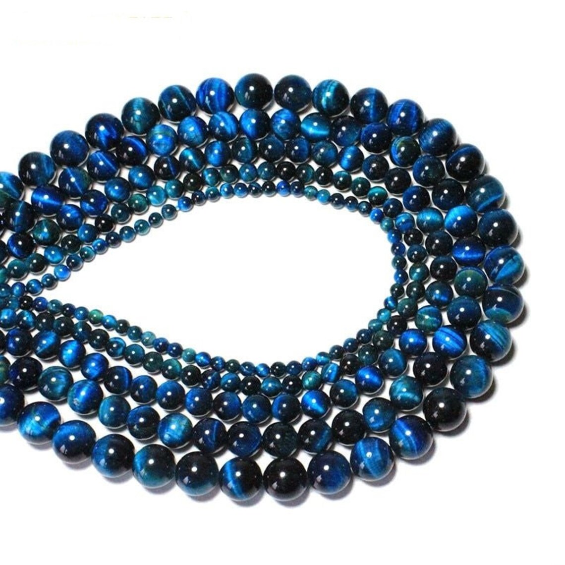 AAA Natural Blue Tiger Eye Gemstone Stone Beads for Jewelry | Etsy