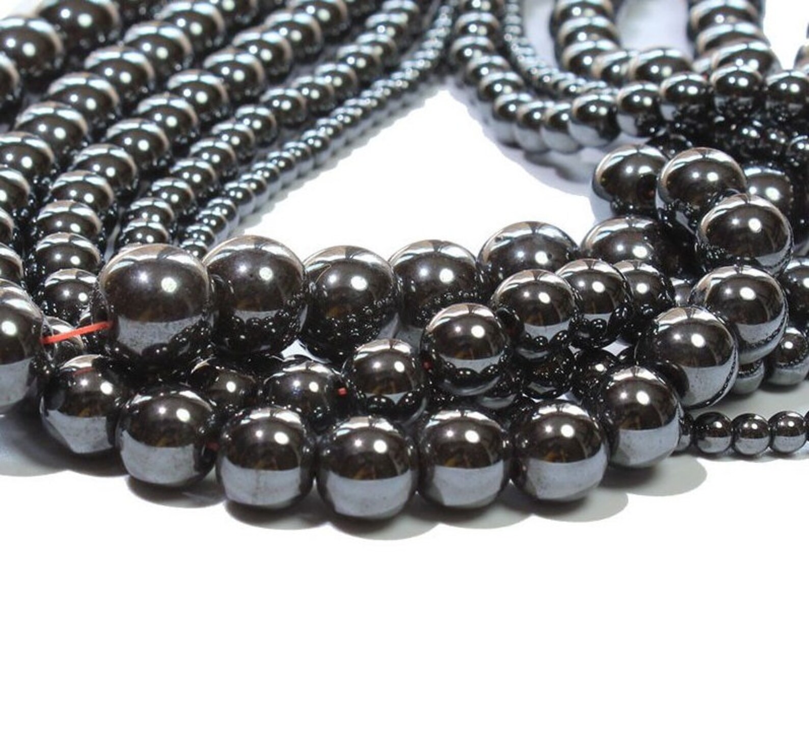 Natural Black Hematite Beads Iron Stone for Jewelry Making | Etsy