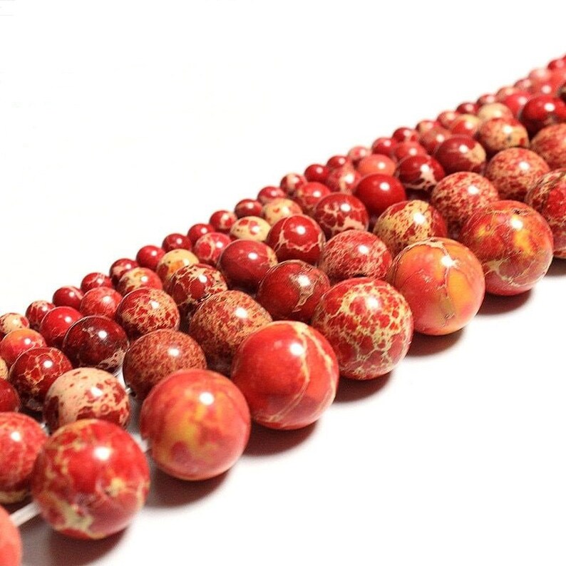 AAA Red Imperial Turquoise Emperor Natural Stone Round Loose - Etsy