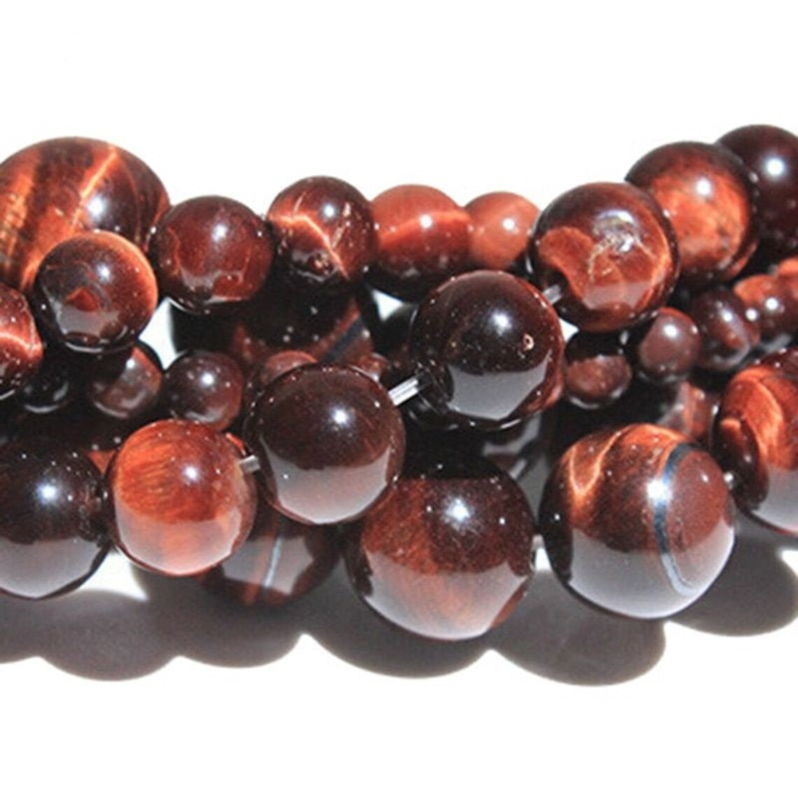 AAA Quality Red Tiger Eye Natural Stone Round Loose Beads for - Etsy