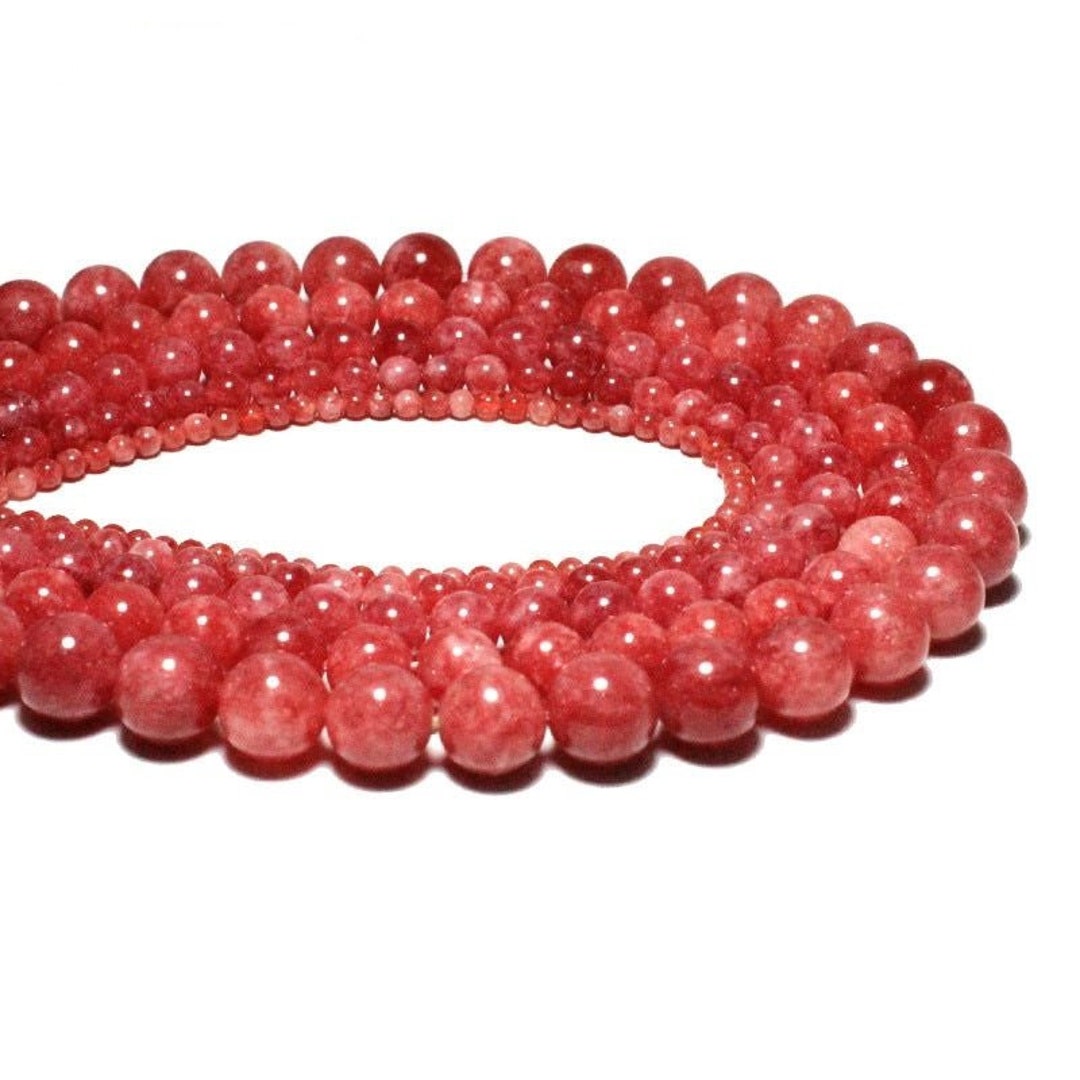 100% Natural Red Rhodochrosite Round Stone Loose Beads AAA+ Grade for ...