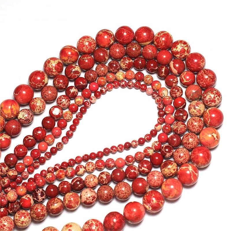 AAA Red Imperial Turquoise Emperor Natural Stone Round Loose - Etsy